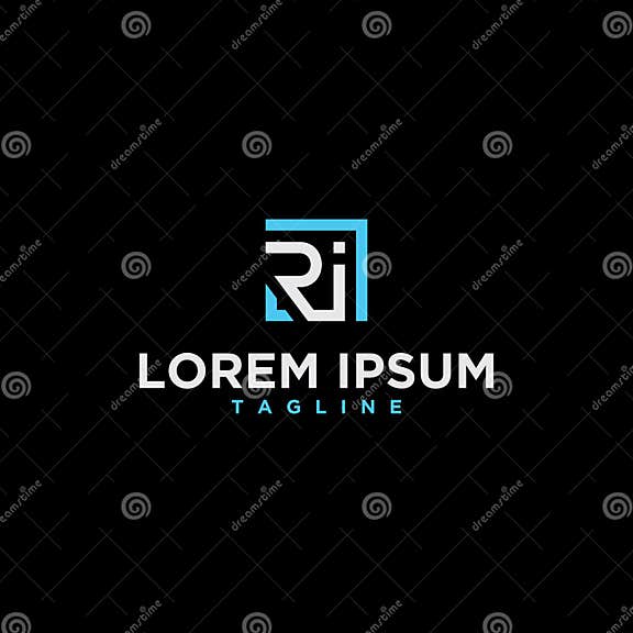 Ri Monogram Logo Design Inspiration Stock Vector - Illustration of ...