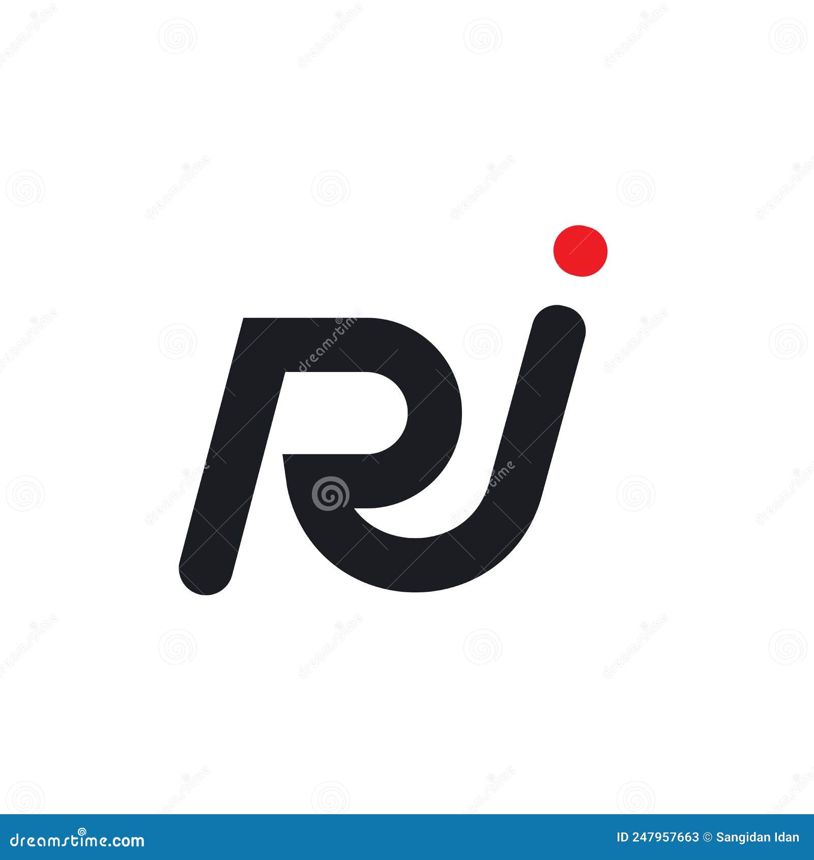 RI or RJ Letter Icon Business Vector Concept Design Stock Vector ...
