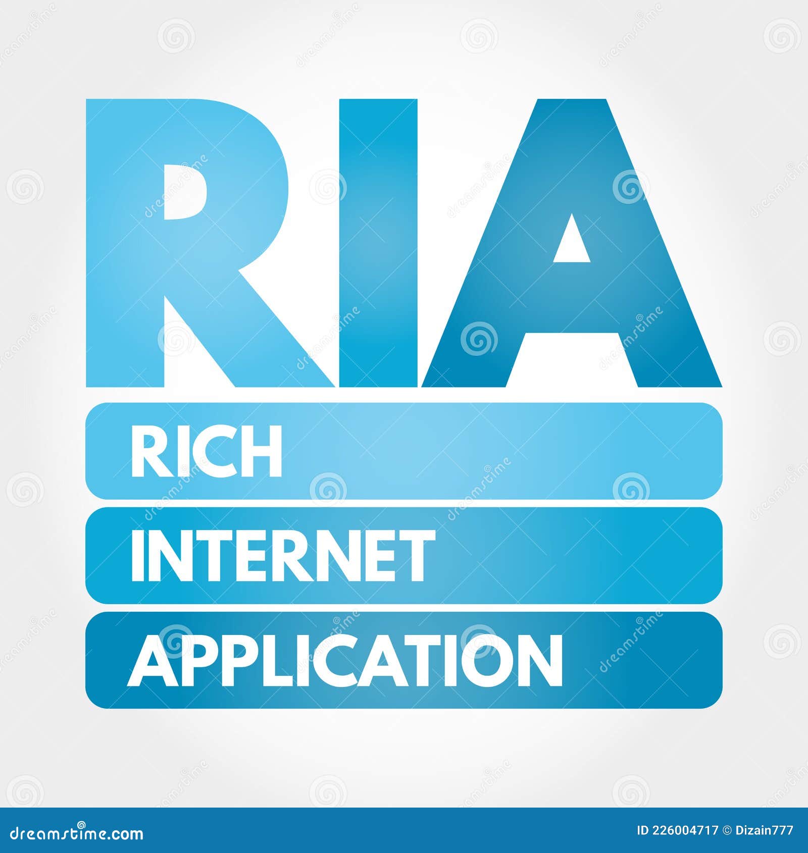 RIA - Rich Internet Application Acronym, Technology Concept Background ...