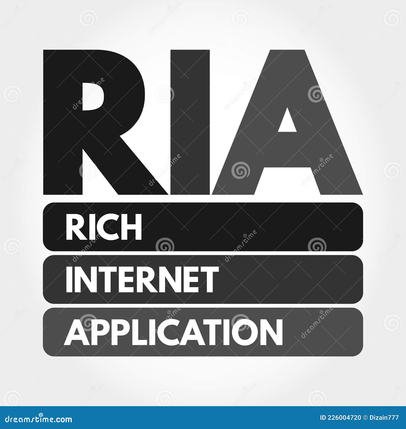 RIA - Rich Internet Application Acronym, Technology Concept Background ...