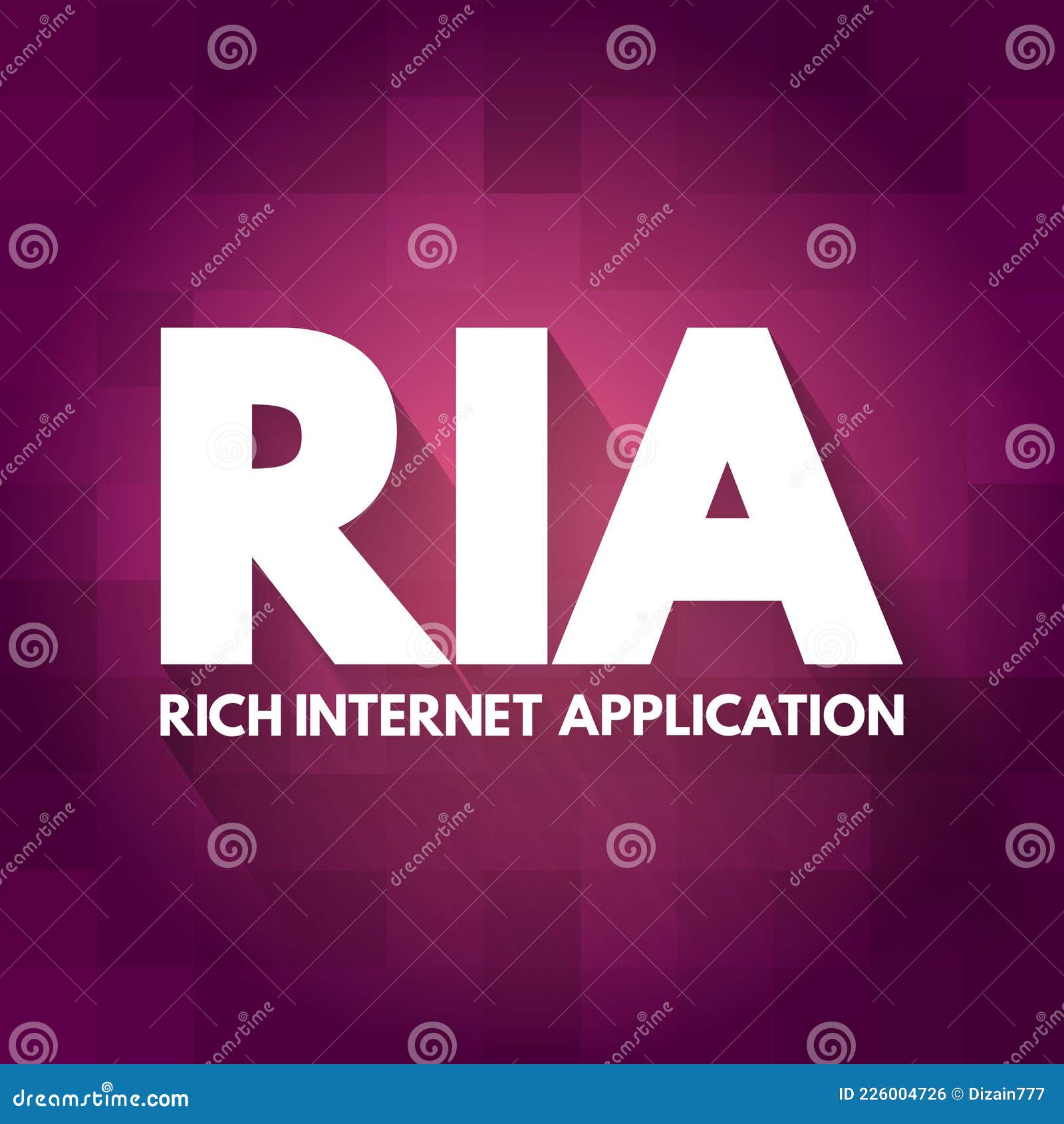 RIA - Rich Internet Application Acronym, Technology Concept Background ...