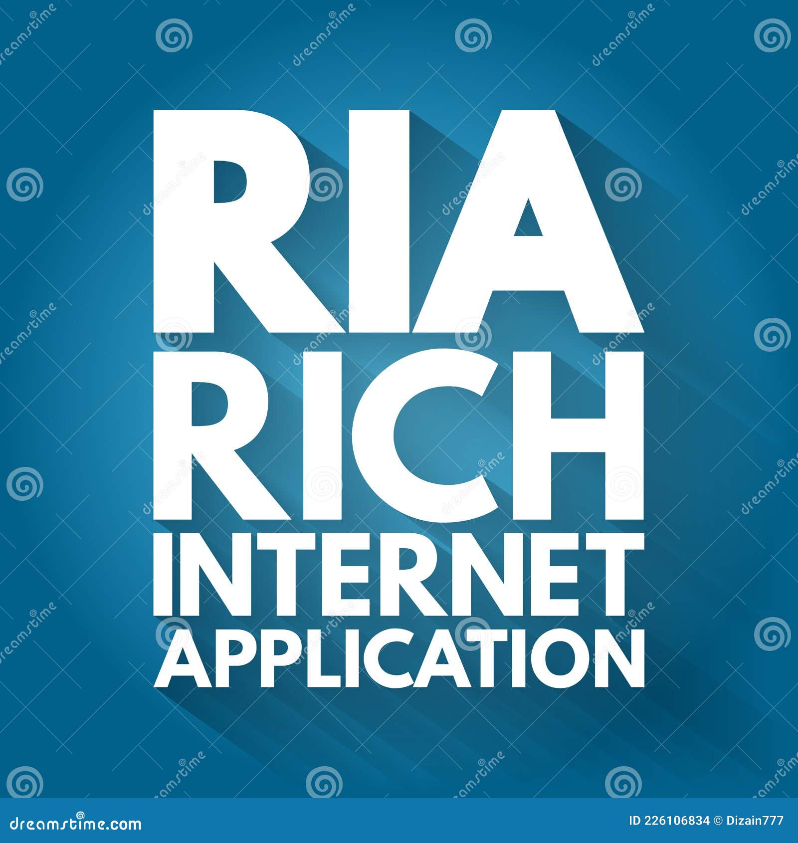 RIA - Rich Internet Application Acronym, Technology Concept Background ...