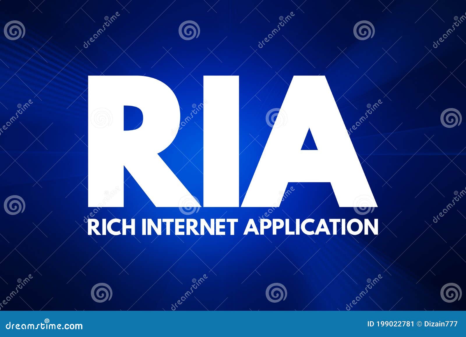 RIA - Rich Internet Application Acronym, Technology Concept Background ...