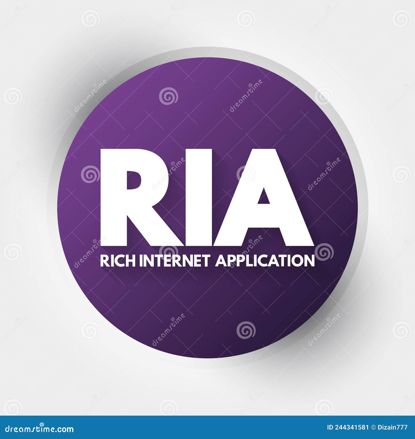 RIA - Rich Internet Application Acronym, Technology Concept Background ...