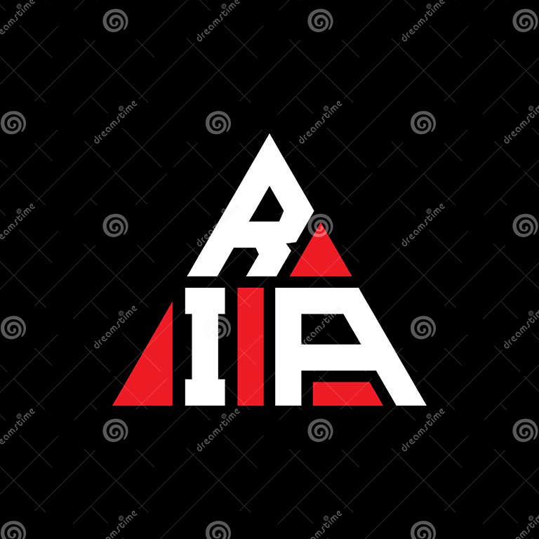RIA Triangle Letter Logo Design with Triangle Shape. RIA Triangle Logo Design Monogram Stock ...