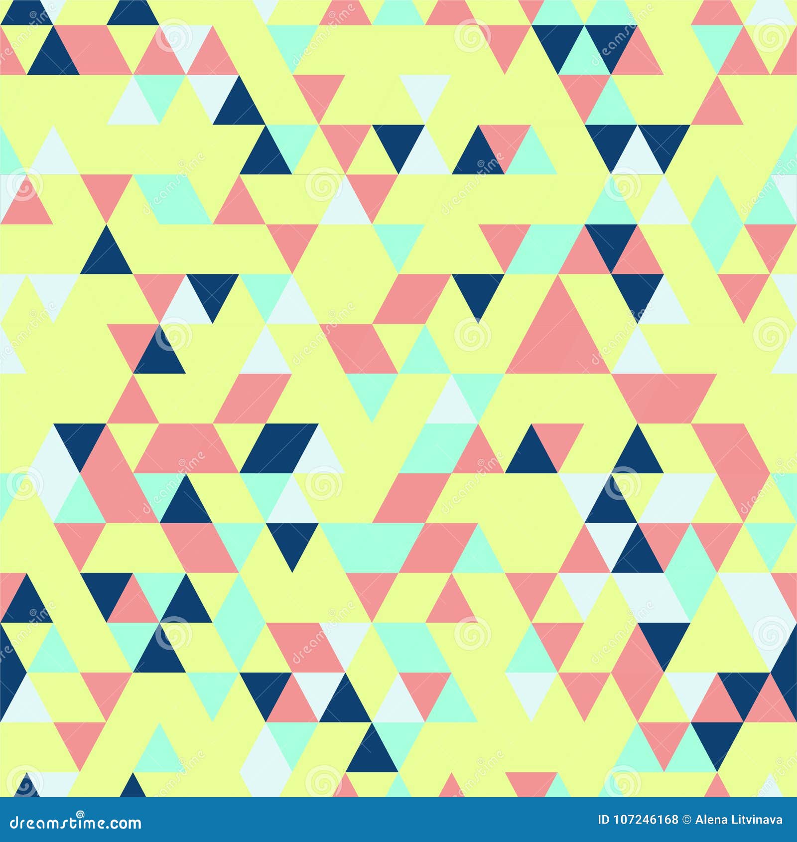 Riangle Seamless Background with Triangle Shapes of Different Colors ...