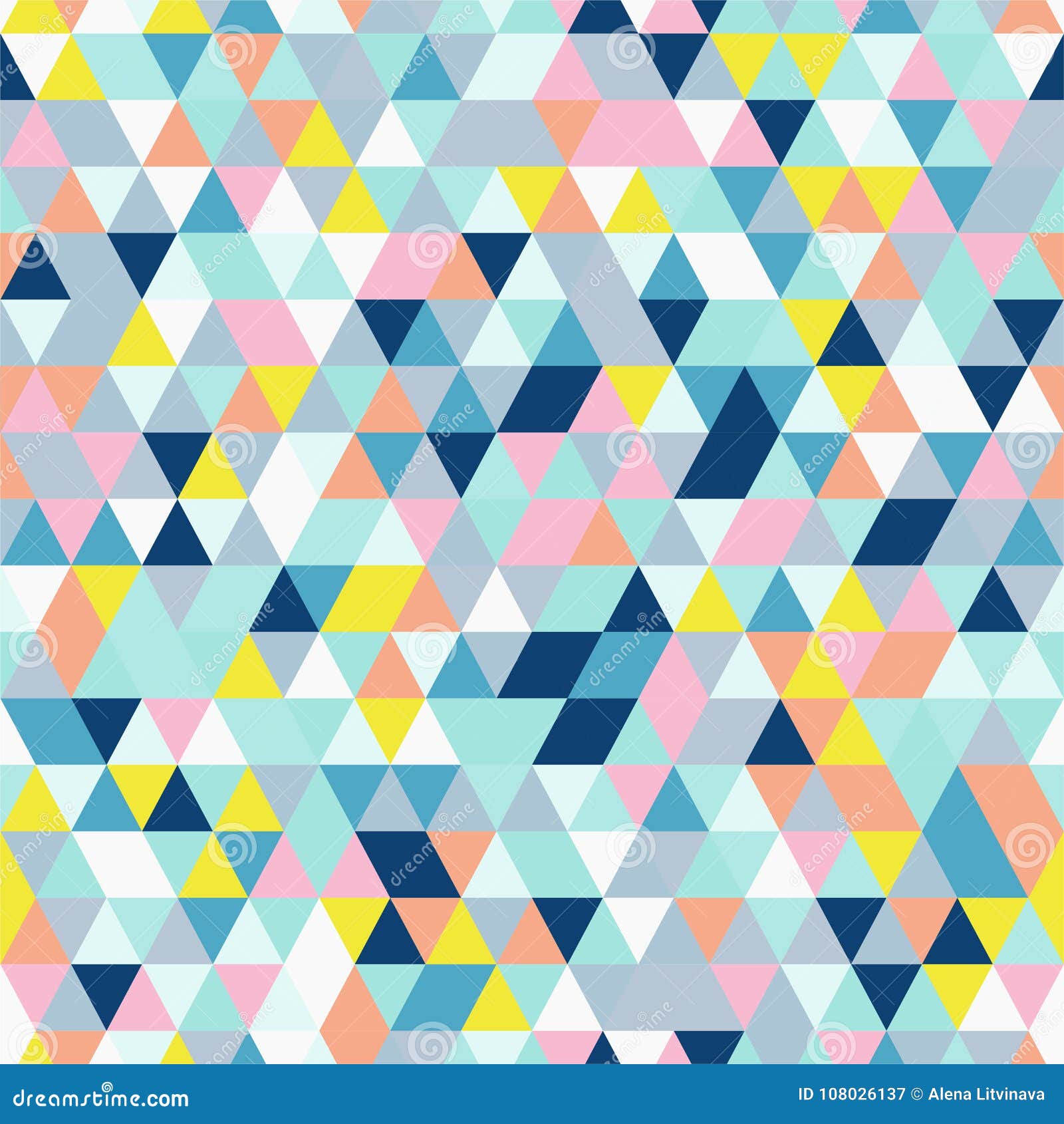 Riangle Seamless Background with Triangle Shapes of Different Colors ...