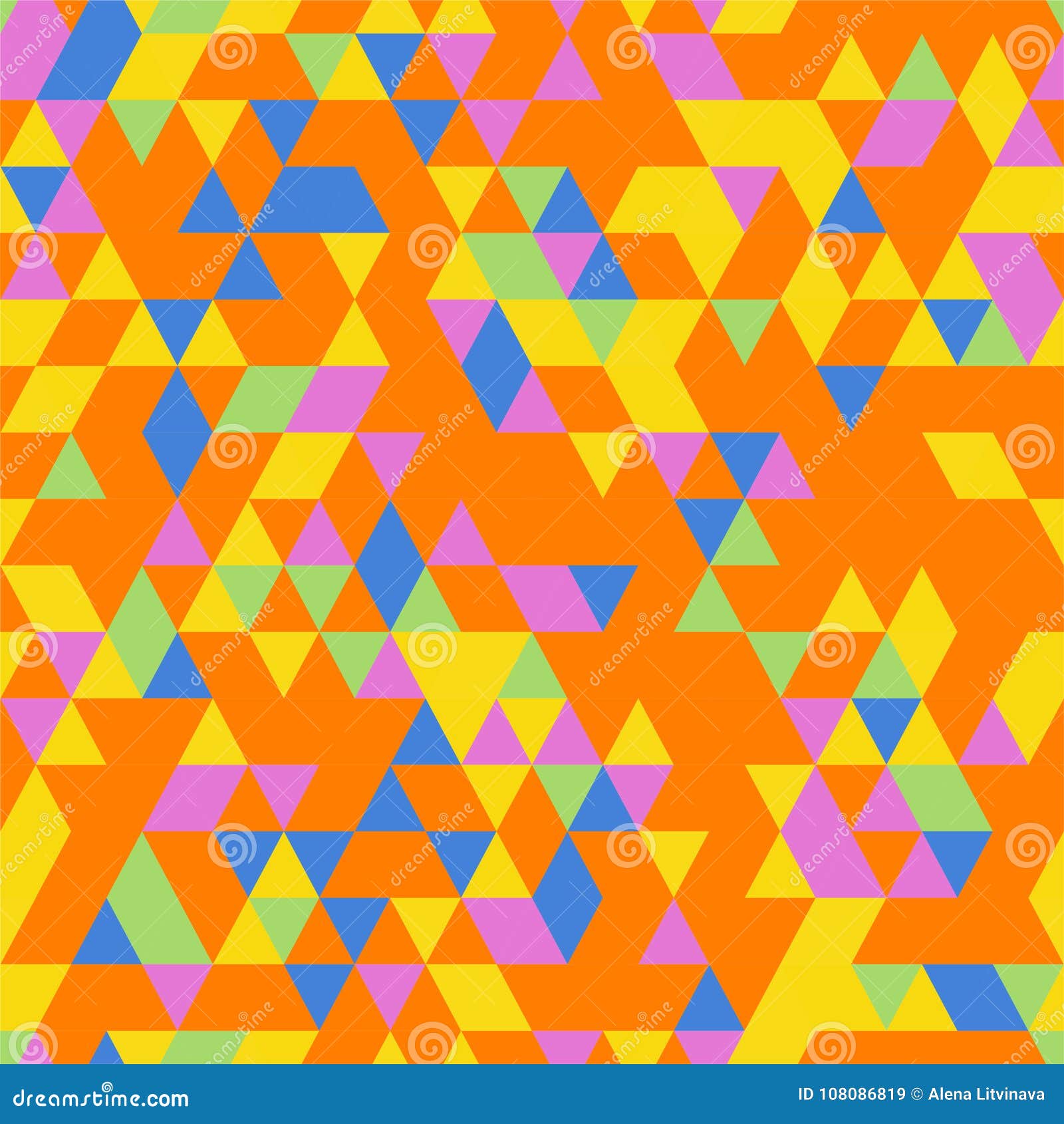 Riangle Seamless Background with Triangle Shapes of Different Colors ...