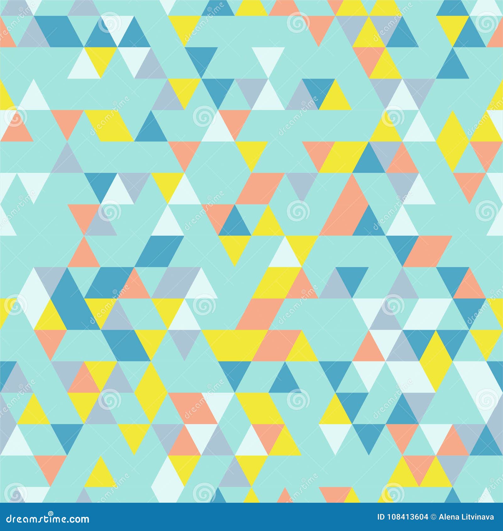 Riangle Seamless Background with Triangle Shapes of Different Colors ...