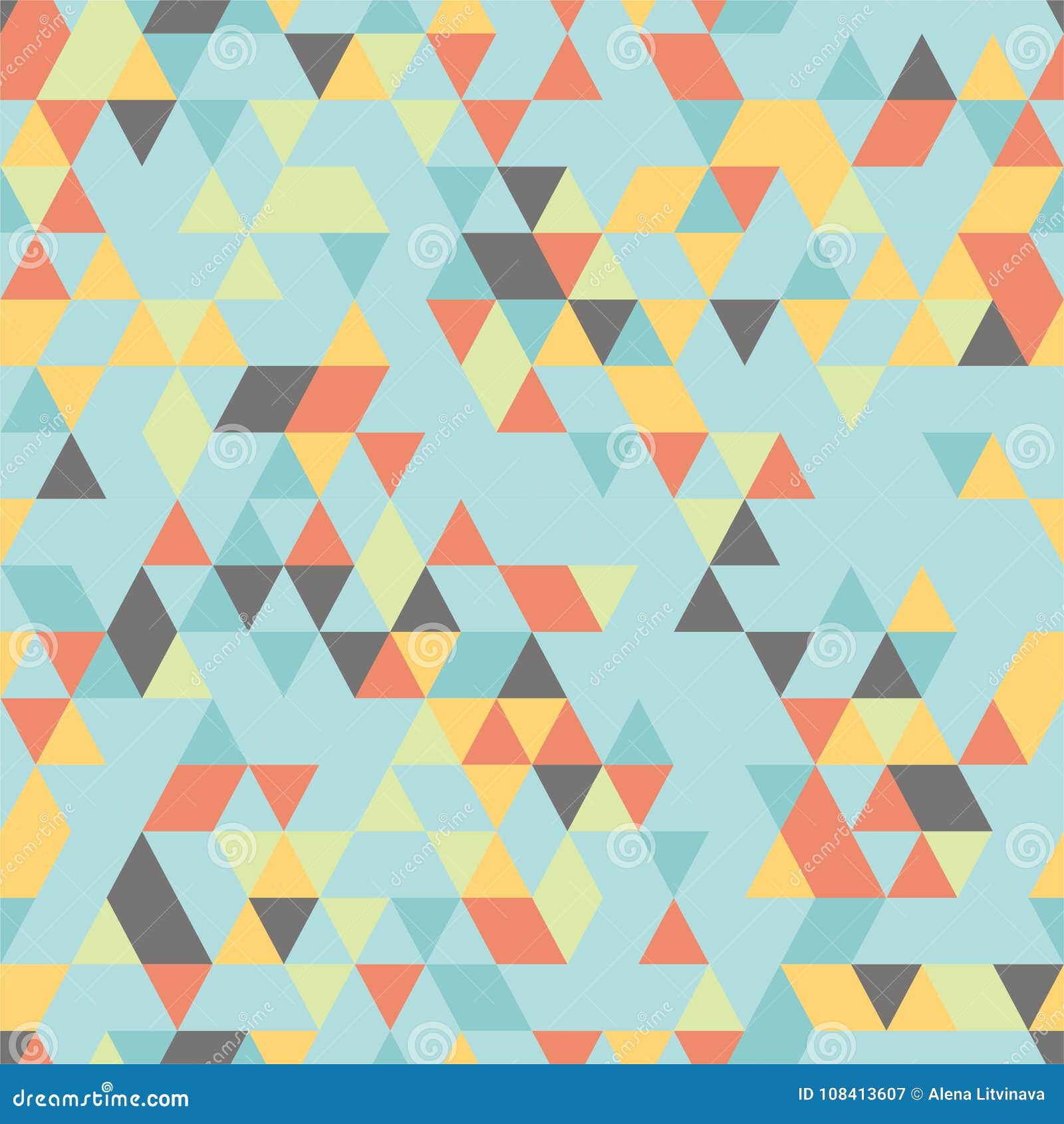 Riangle Seamless Background with Triangle Shapes of Different Colors ...