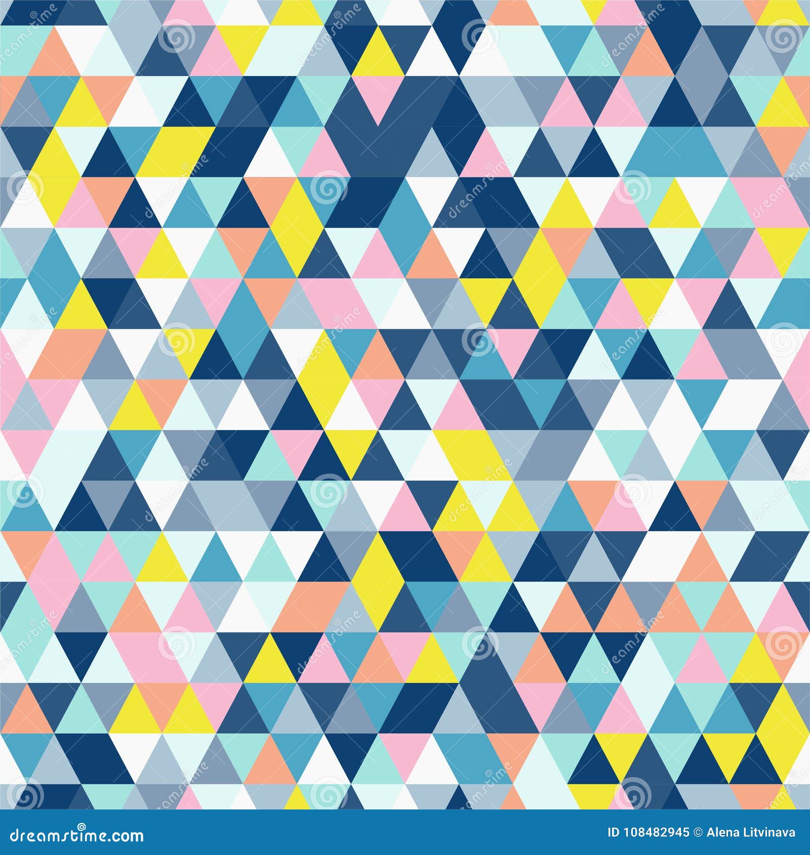 Riangle Seamless Background with Triangle Shapes of Different Colors ...