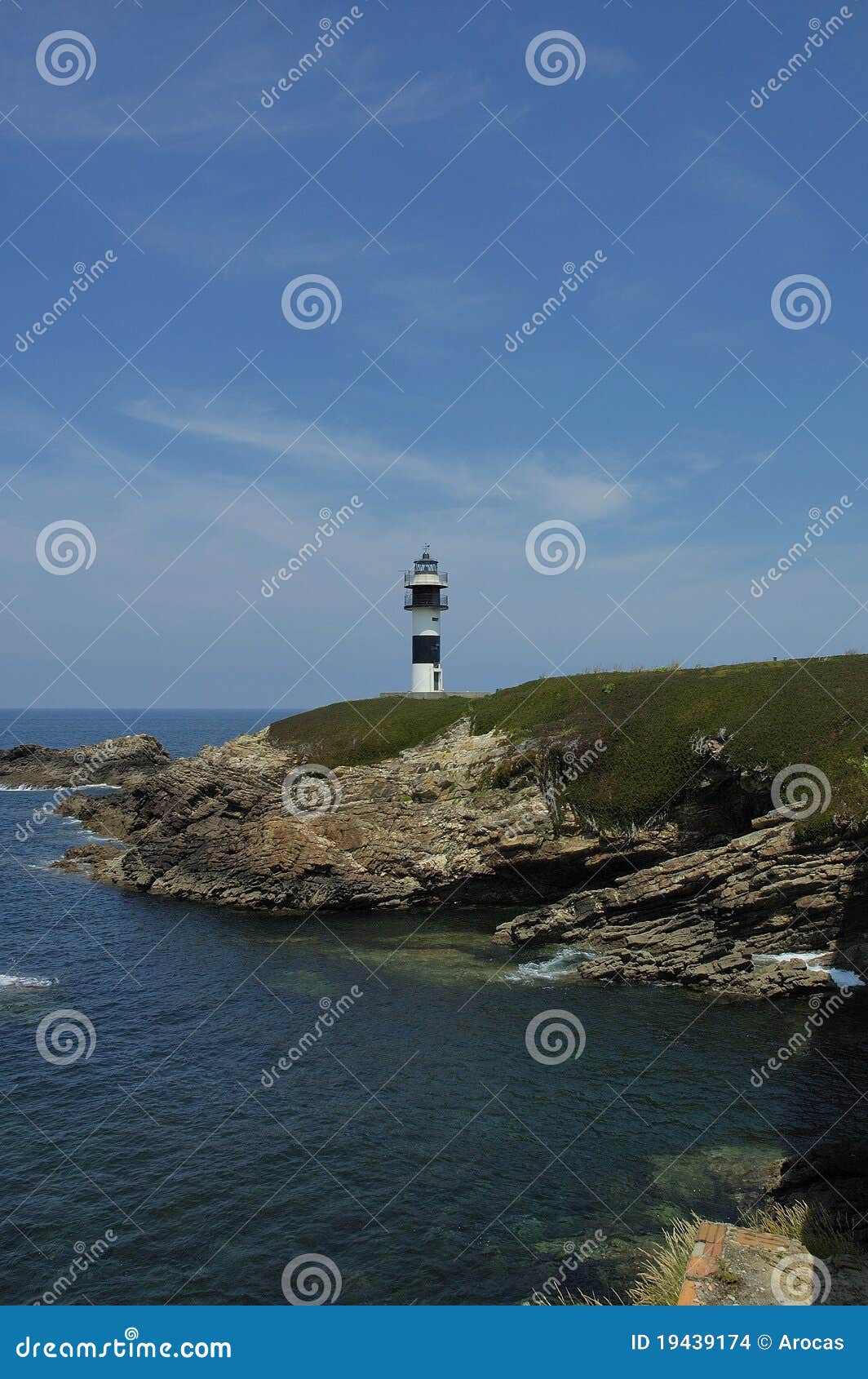 Ribadeo lighthouse stock photo. Image of lamp, ocean - 19439174