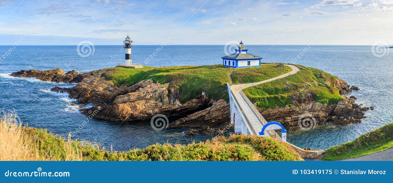 Ribadeo lighthouse, Spain stock image. Image of spain - 103419175