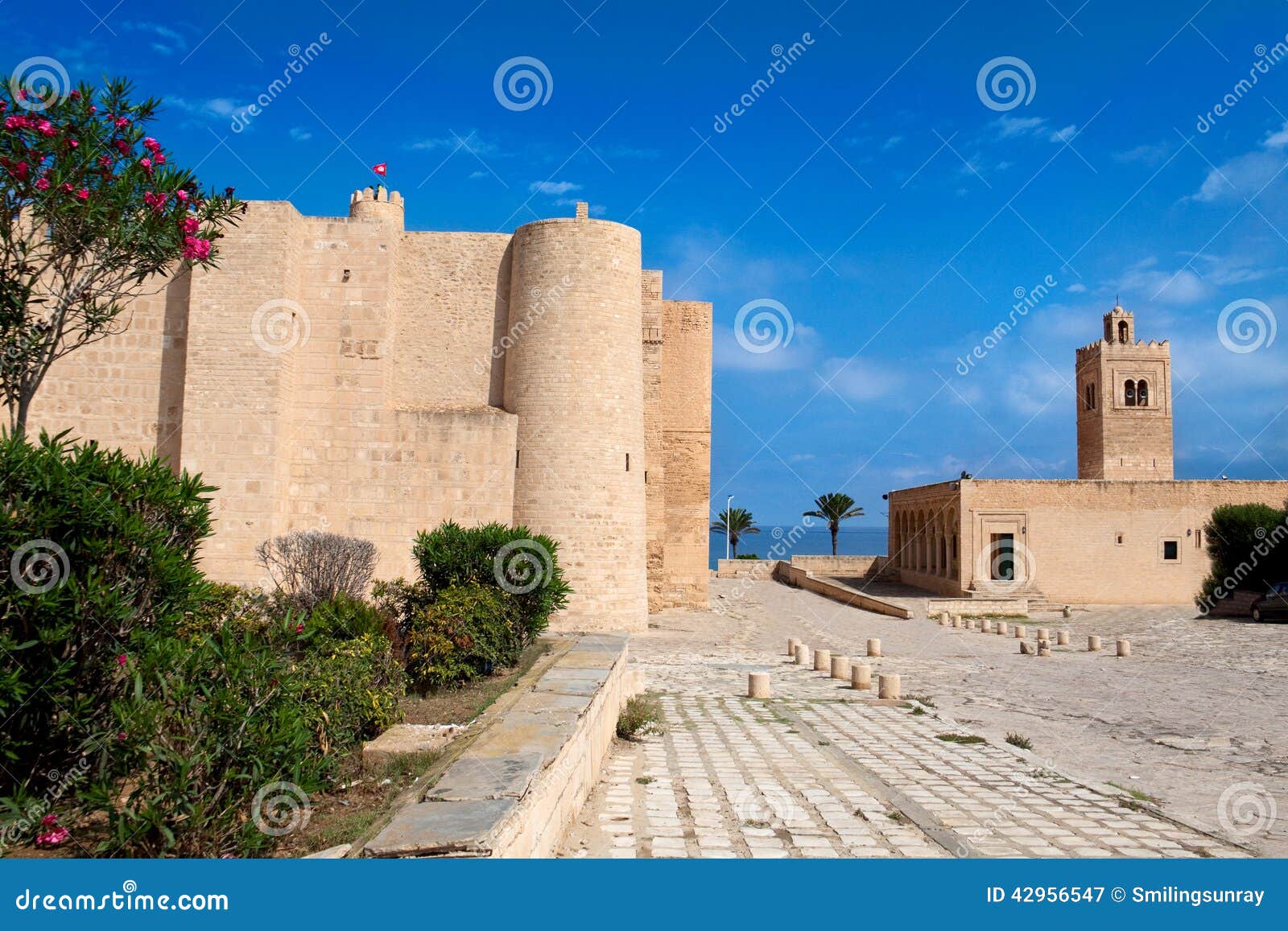 Ribat of Monastir, Tunisia stock image. Image of fortress - 42956547