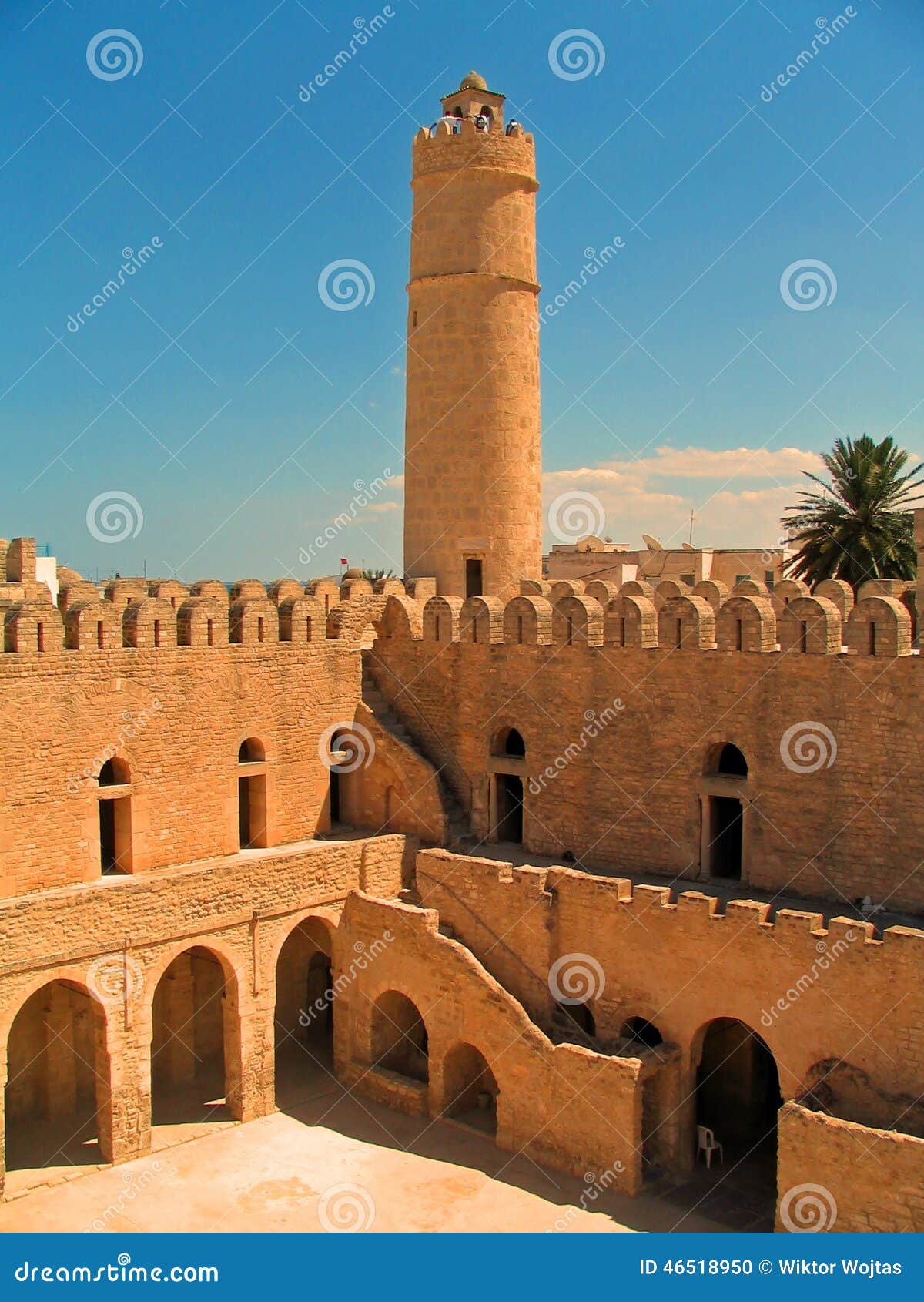 Ribat in Sousse (Tunisia) stock photo. Image of building - 46518950