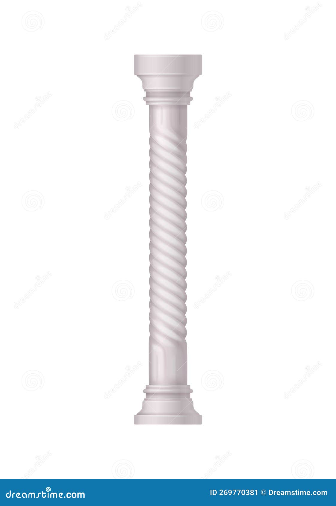 Ribbed Antique Column Composition Stock Vector - Illustration of column ...