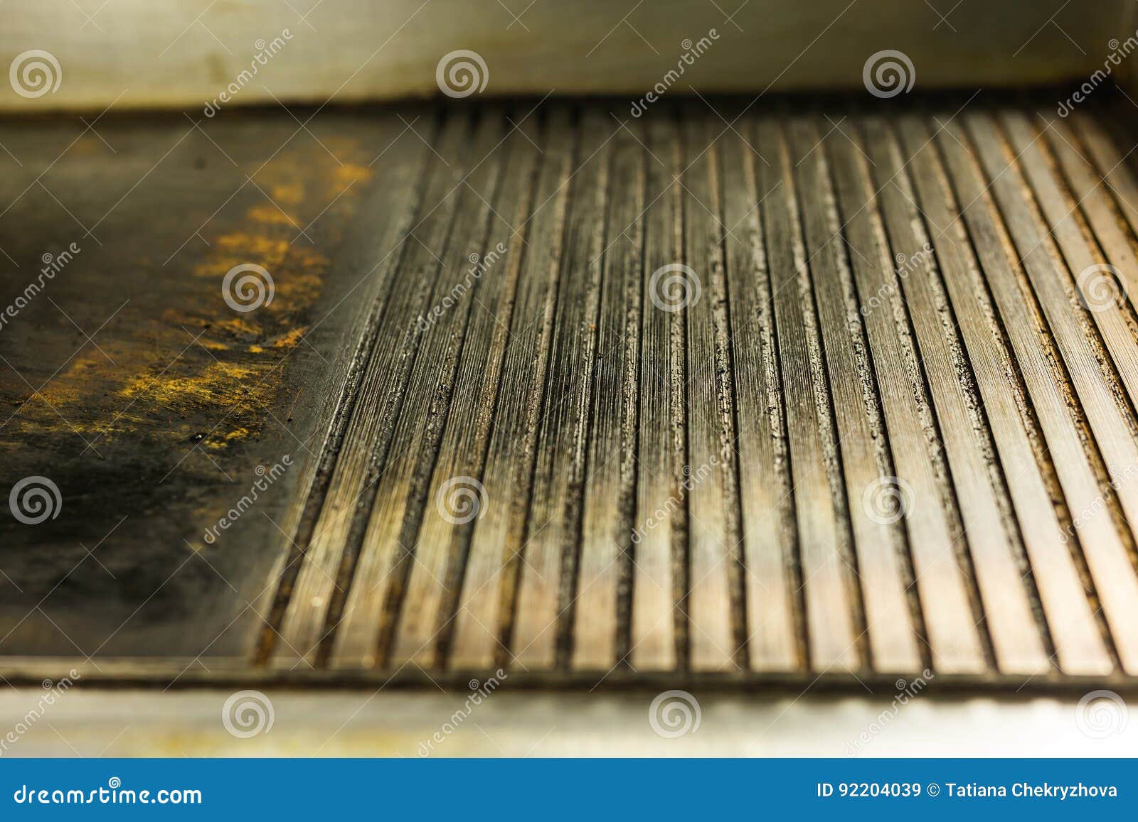 Ribbed Cast Iron Surface Grill Stock Image - Image of clean, decoration ...