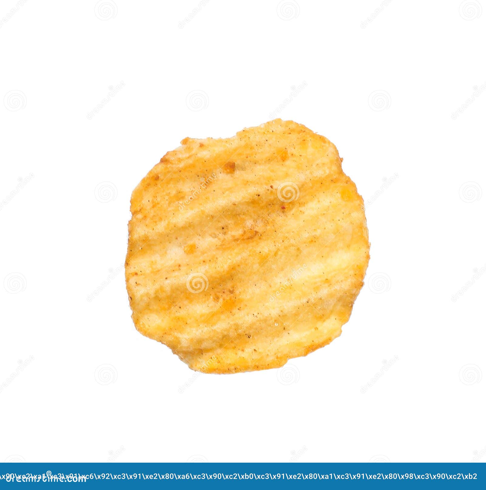 Ribbed Chips Isolated on White Background. Stock Photo - Image of food ...
