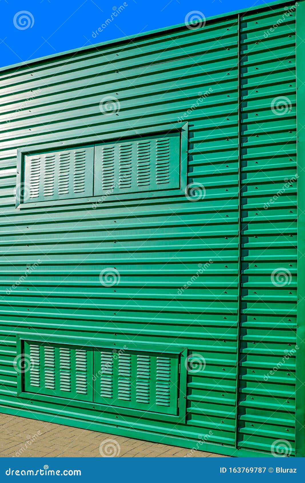 Ribbed metal container stock image. Image of hotel, export - 163769787