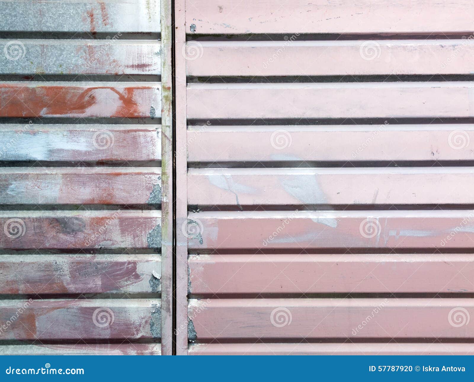 Ribbed Metal Surface Painted with Several Colours Stock Photo - Image ...
