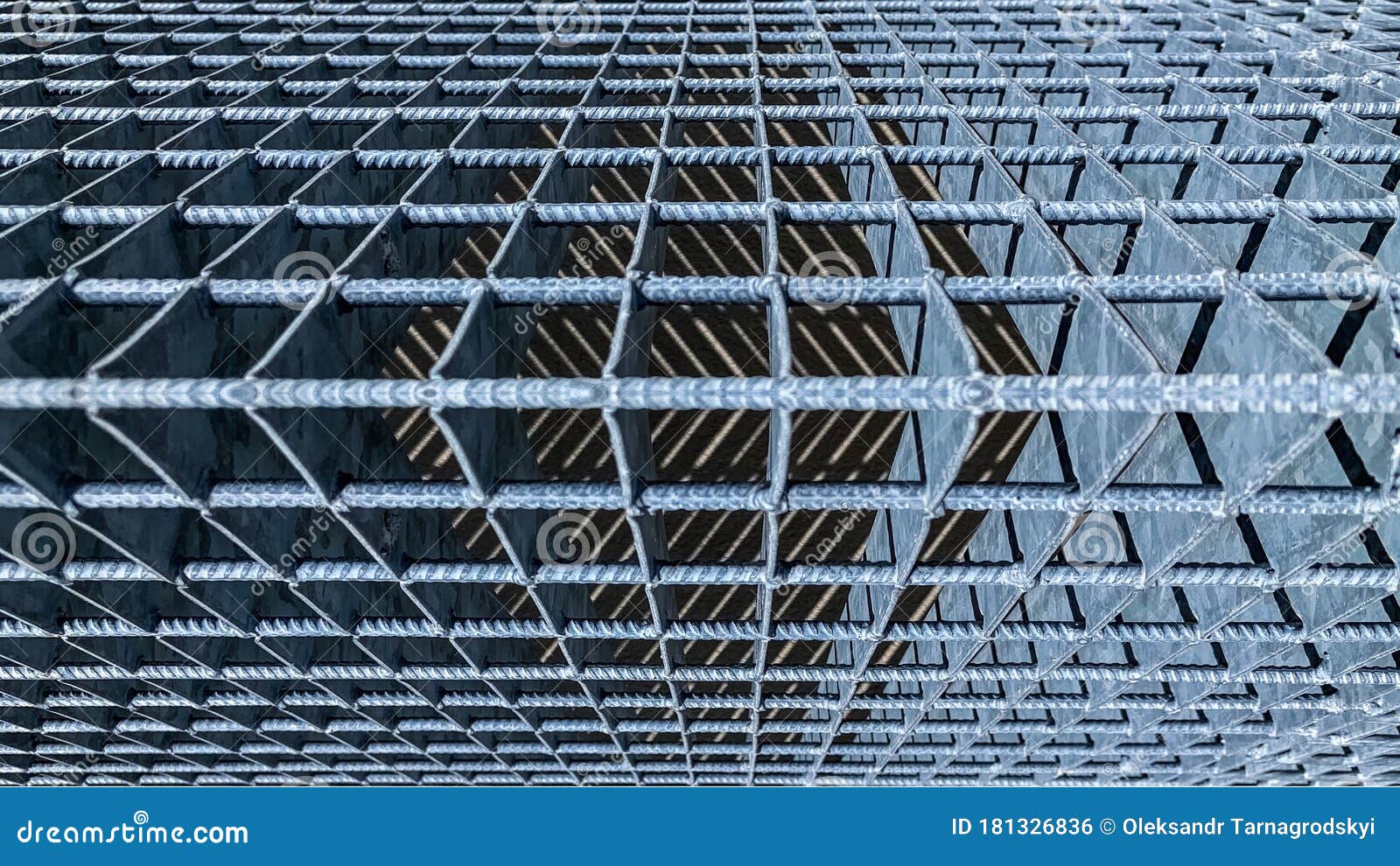 Ribbed Protective Welded Metal Mesh of Reinforcing Bars. Stock Photo ...