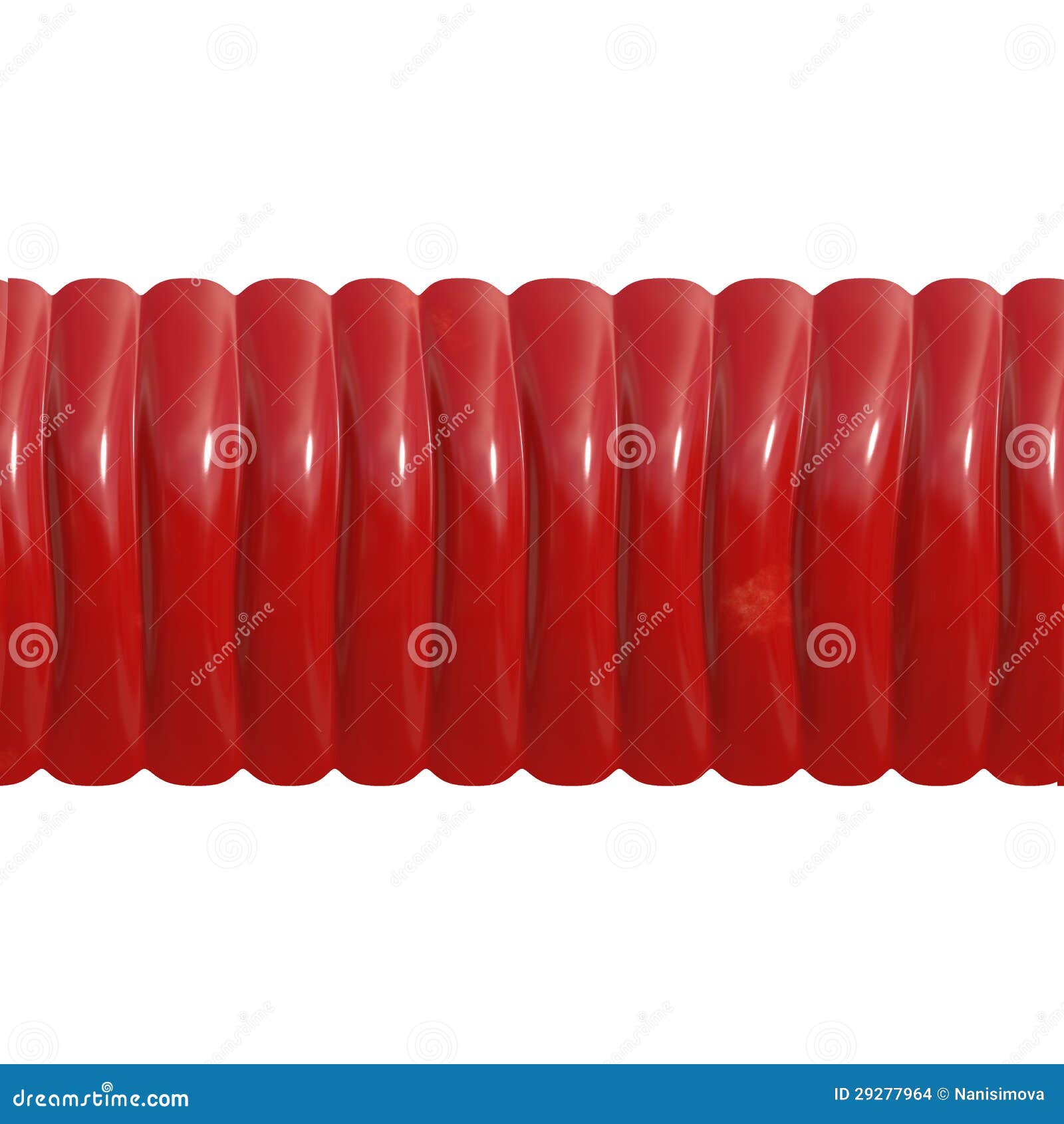 Ribbed red pipe stock illustration. Illustration of flexible - 29277964