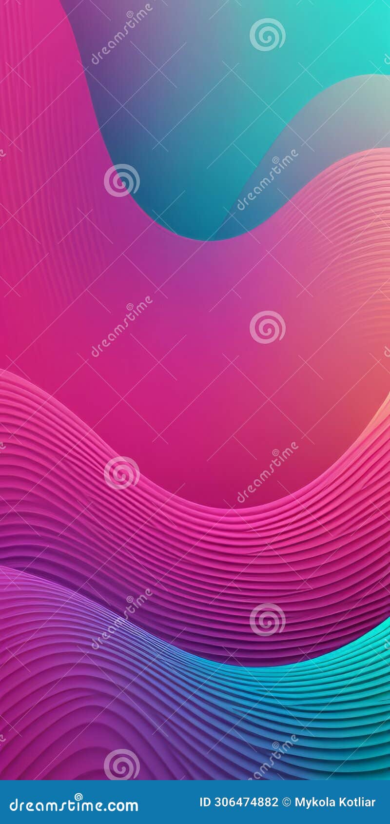 Ribbed Shapes in Fuchsia and Turquoise Stock Photo - Image of design ...