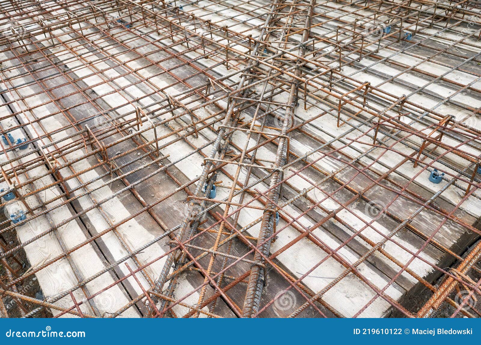 Ribbed Steel Bar Reinforcement Construction Ready for Concrete Casting ...