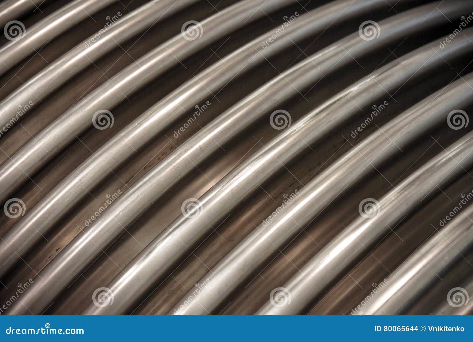 Ribbed Surface of the Metal Tube Stock Photo - Image of steam, pipeline ...