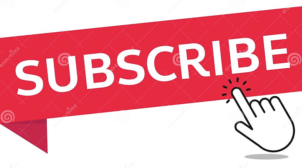 The Subscribe Button on Youtube Stock Vector - Illustration of click ...