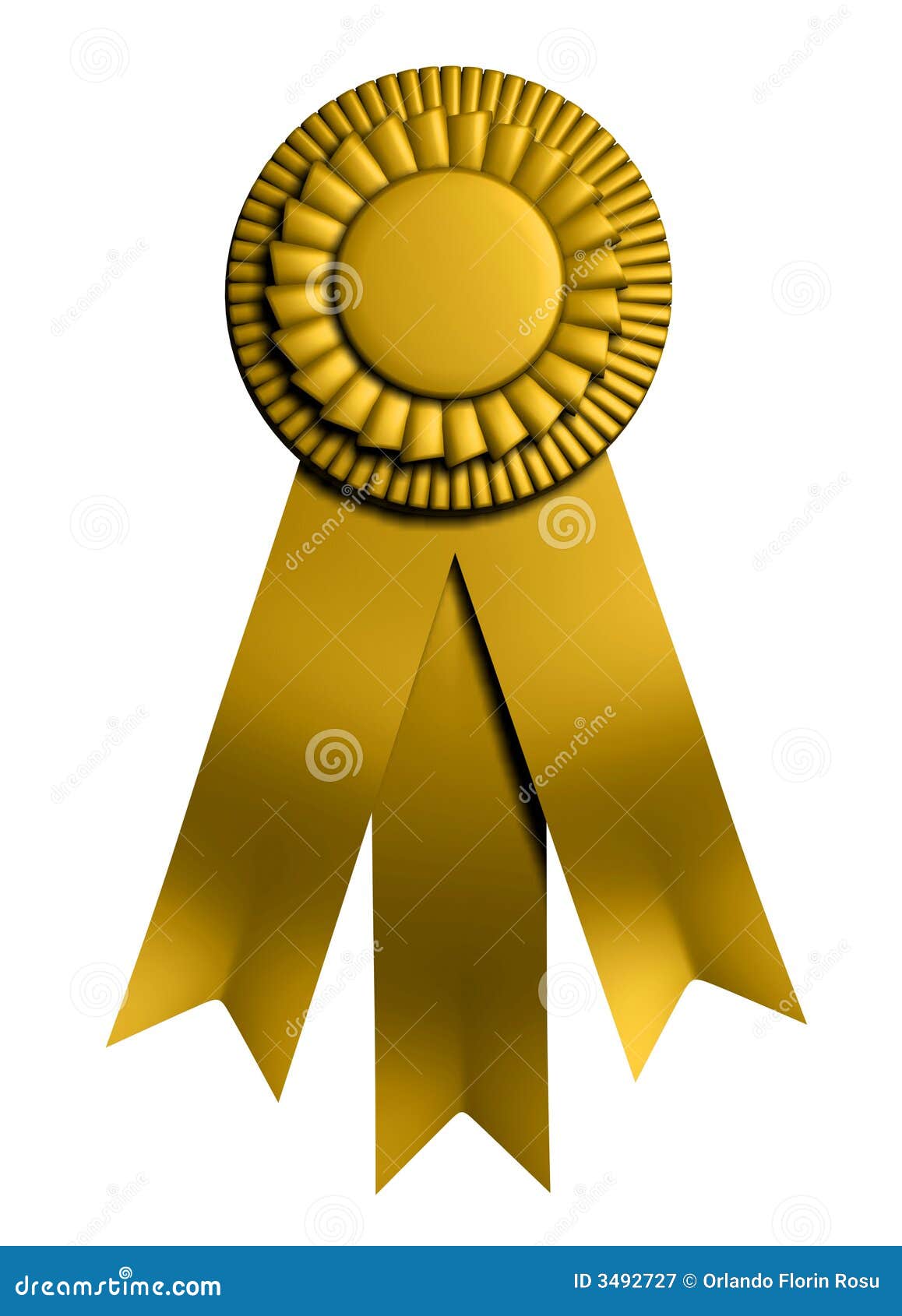 Ribbon stock illustration. Illustration of yellow, honor - 3492727