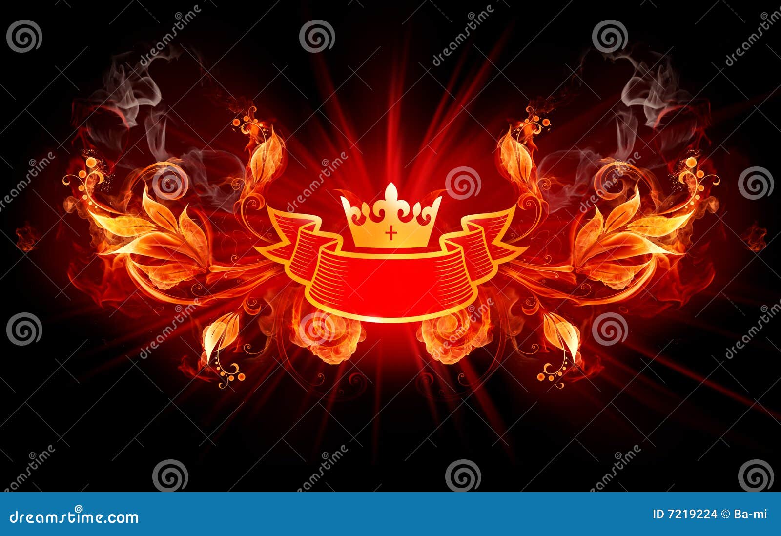 Ribbon stock illustration. Illustration of flame, heat - 7219224