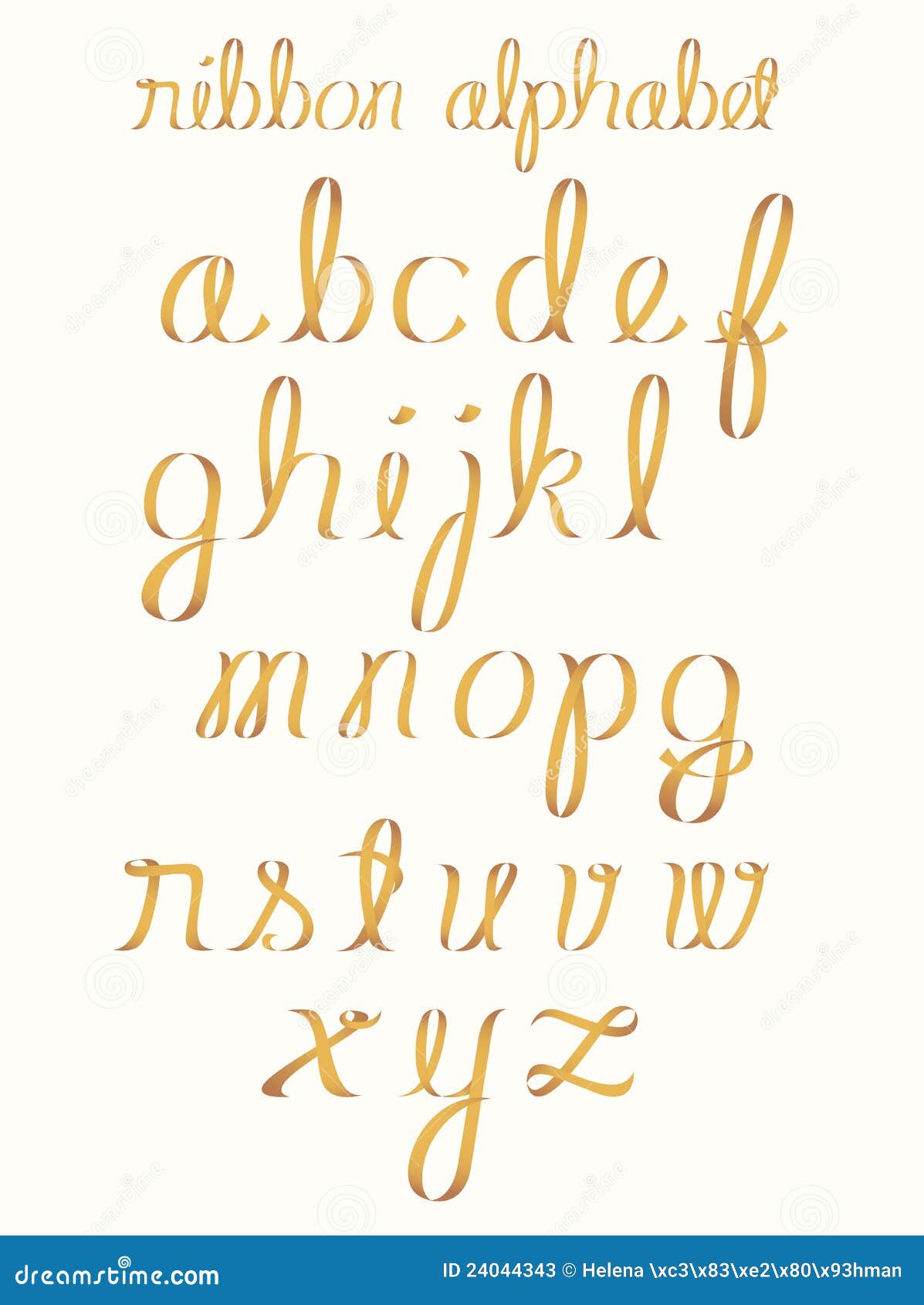 Ribbon Alphabet Stock Photos - Image: 24044343