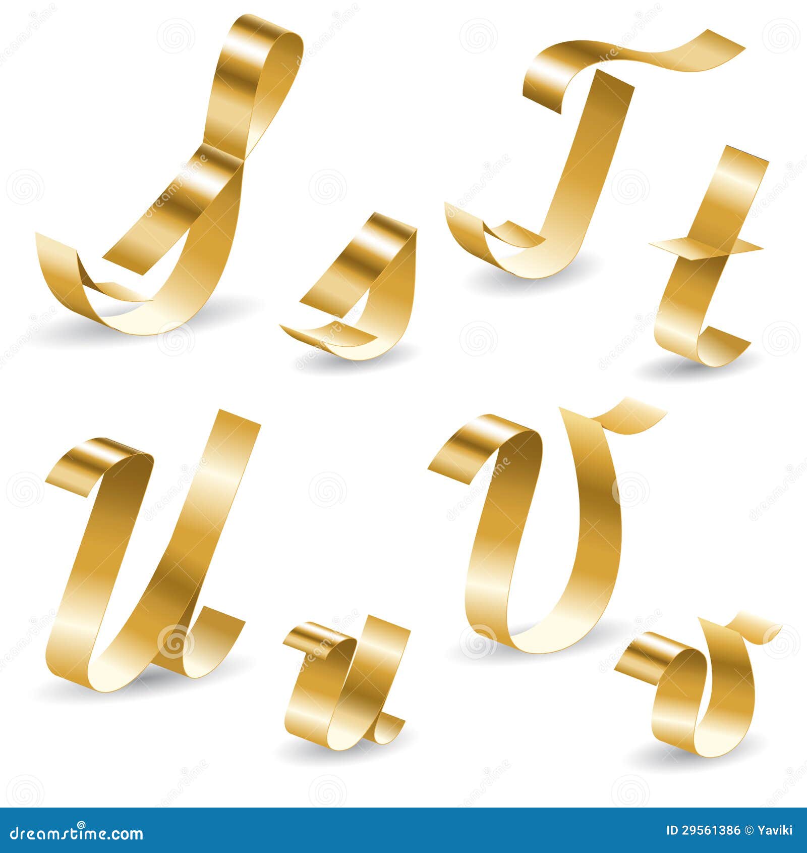Ribbon alphabet STUV stock vector. Illustration of elegant - 29561386