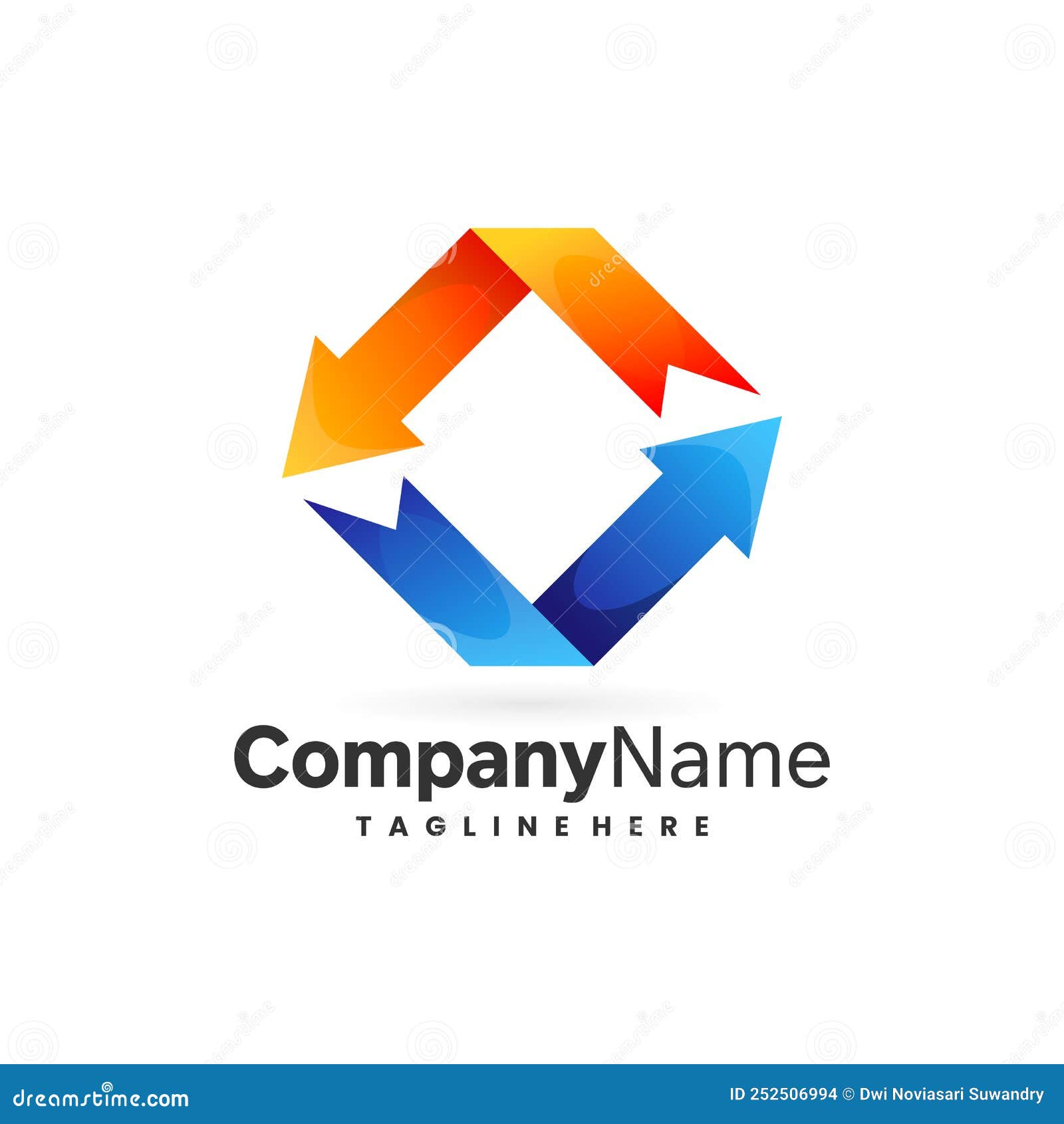 HVAC Logo with Arrow Sign Concept Stock Vector - Illustration of ...