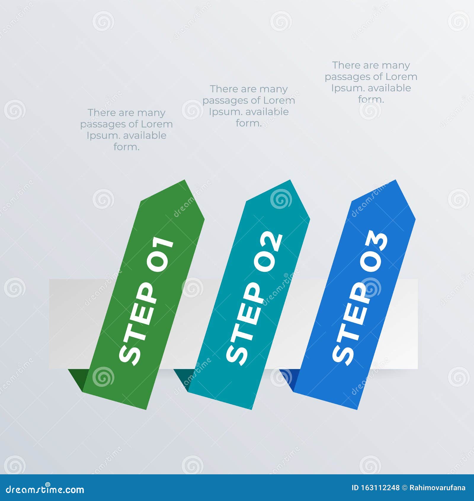 Ribbon Arrows Infographic Template Design. Business Concept Infograph ...