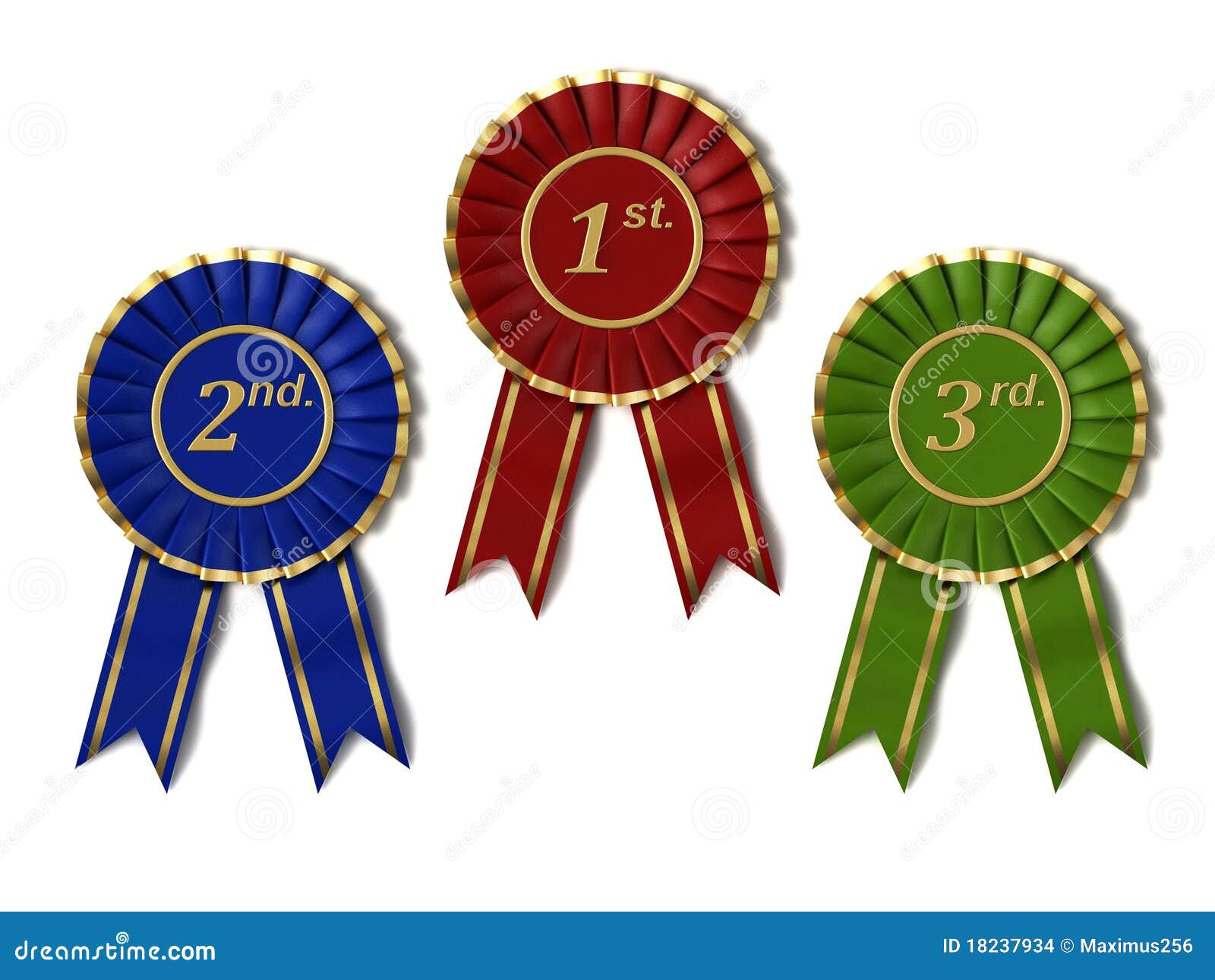 Ribbon Awards Best Seller Set. Gold Ribbon Award Icons Isolated White ...