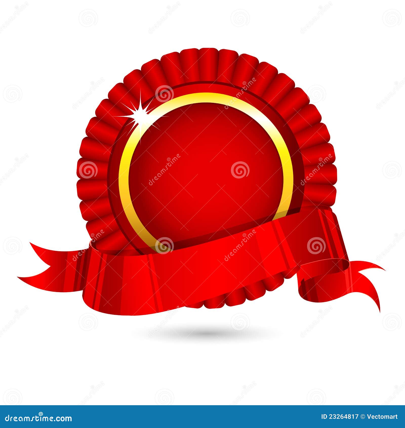 Ribbon Badge Cartoon Vector | CartoonDealer.com #45003197