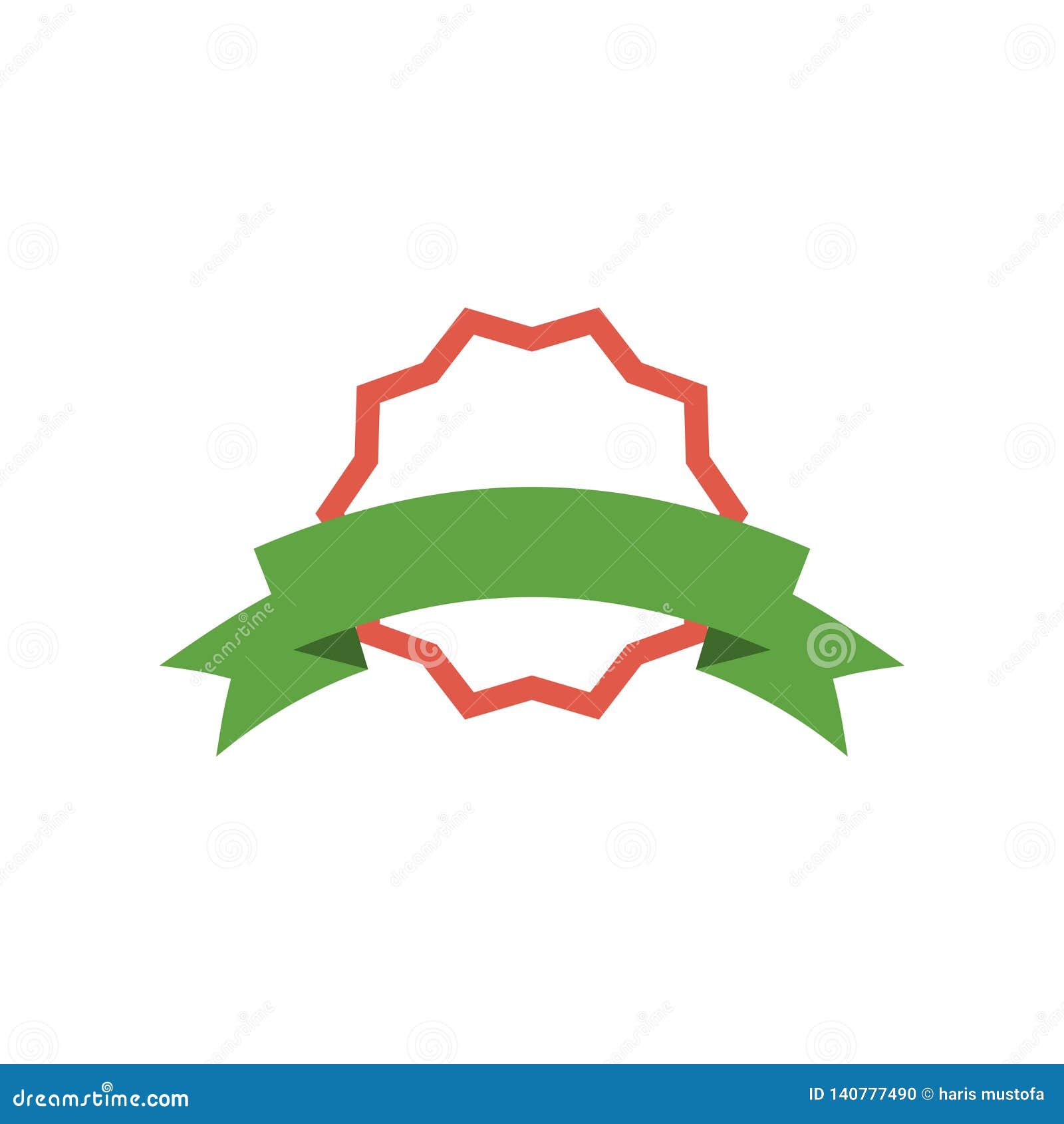 Ribbon Badge Icon Design Template Vector Stock Illustration ...