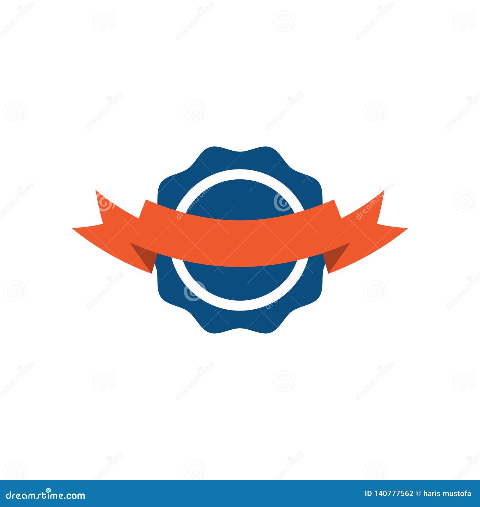 Ribbon Badge Icon Design Template Vector Stock Illustration ...