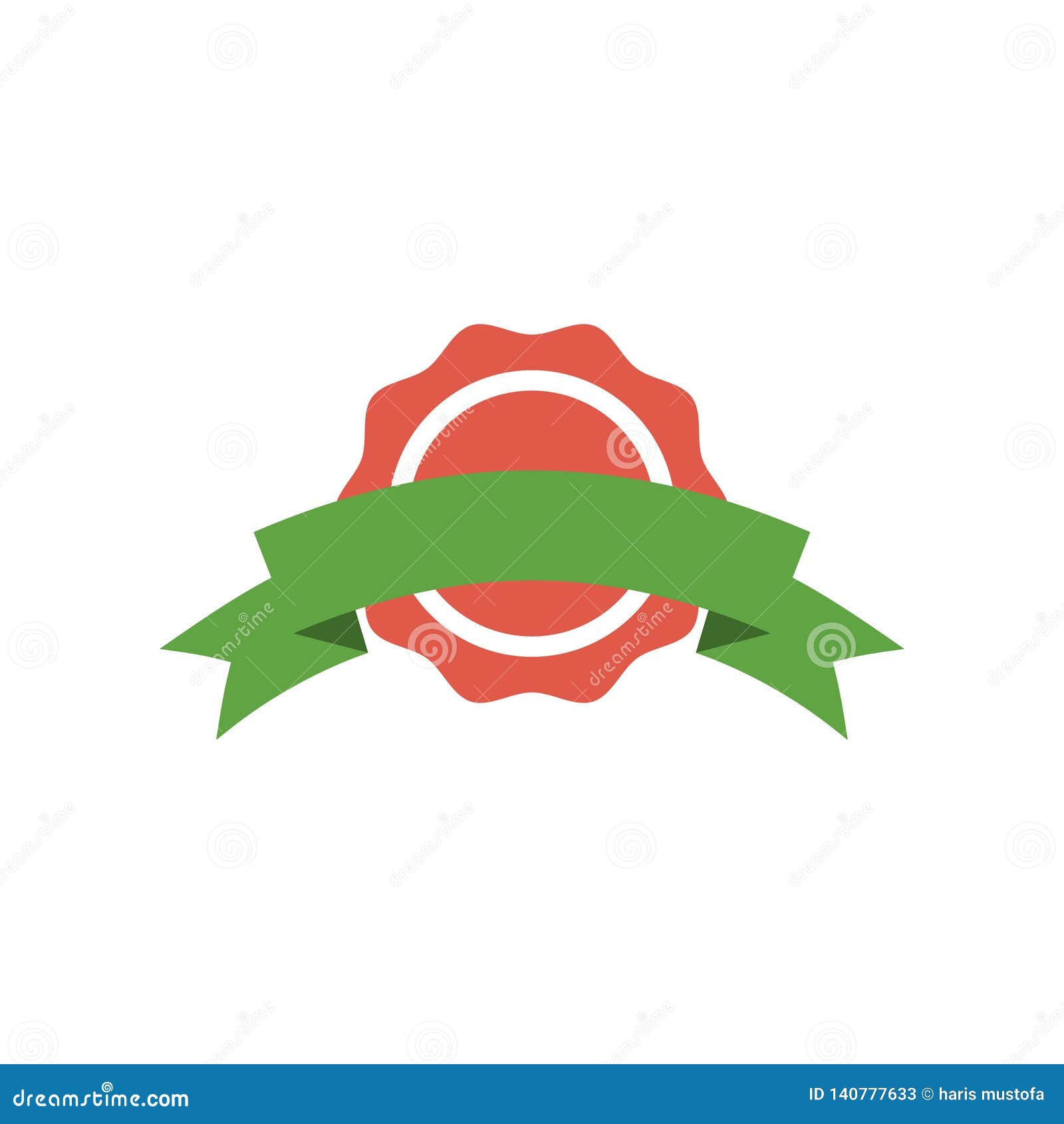 Ribbon Badge Icon Design Template Vector Stock Illustration ...