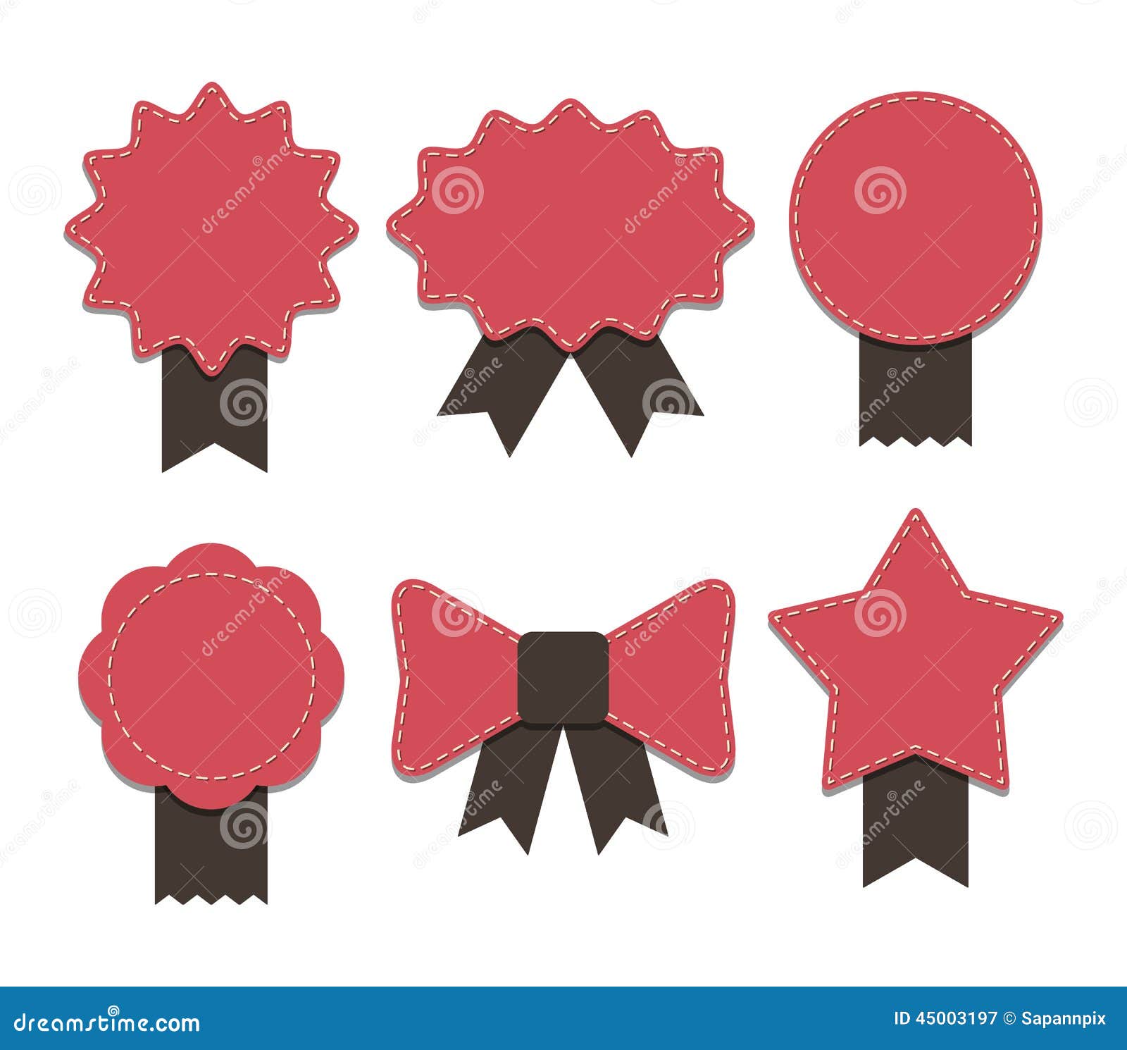Ribbon badge stock vector. Illustration of badge, tags - 45003197