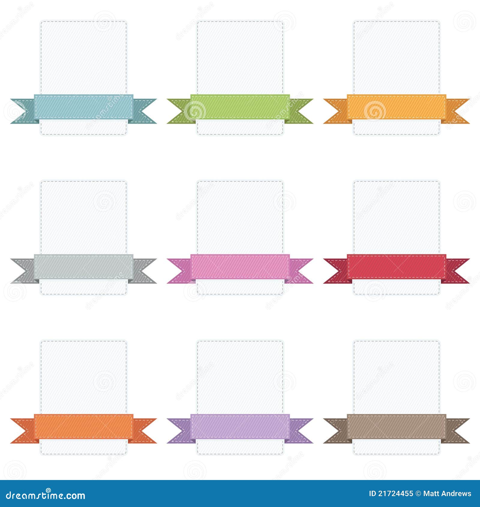 Ribbon badges stock vector. Illustration of clip, scrapbook - 21724455