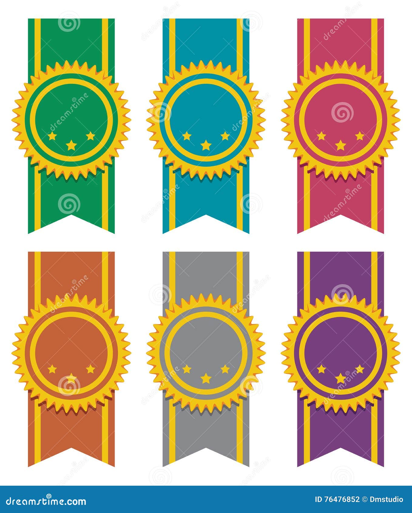 Ribbon badges, vector stock vector. Illustration of badge - 76476852