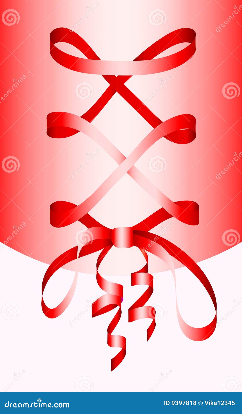 Ribbon ballet lacing stock vector. Illustration of bright - 9397818