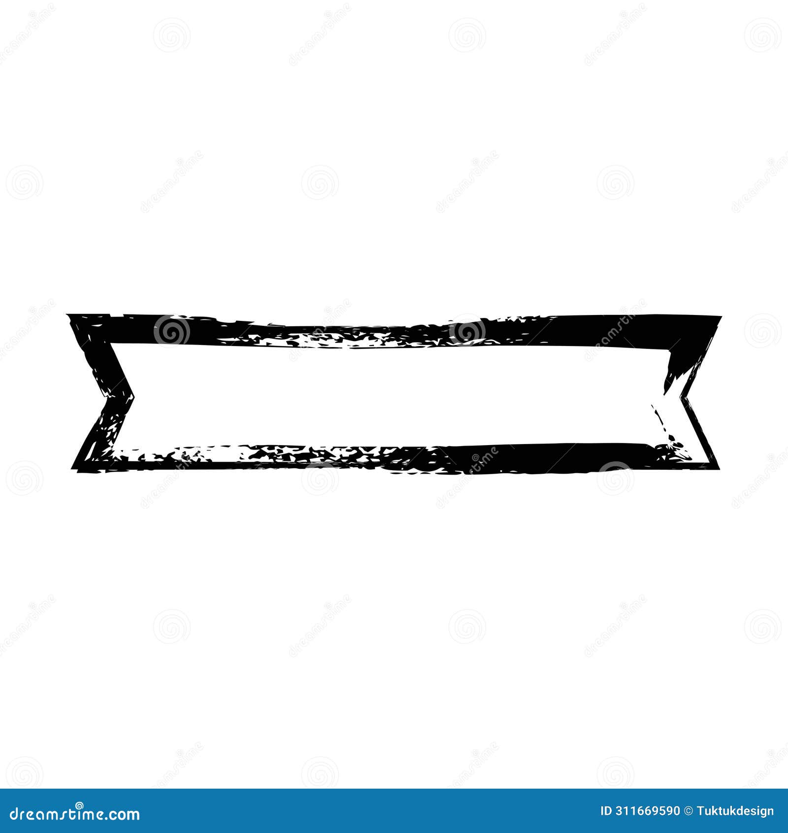 Ribbon Banner, Abstract Rectangle Label Frame Border in Grunge Texture ...