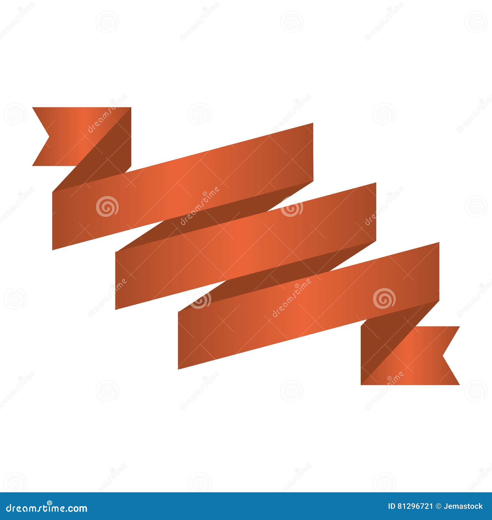 Ribbon Banner Brown Design Icon Stock Vector - Illustration of ribbon ...