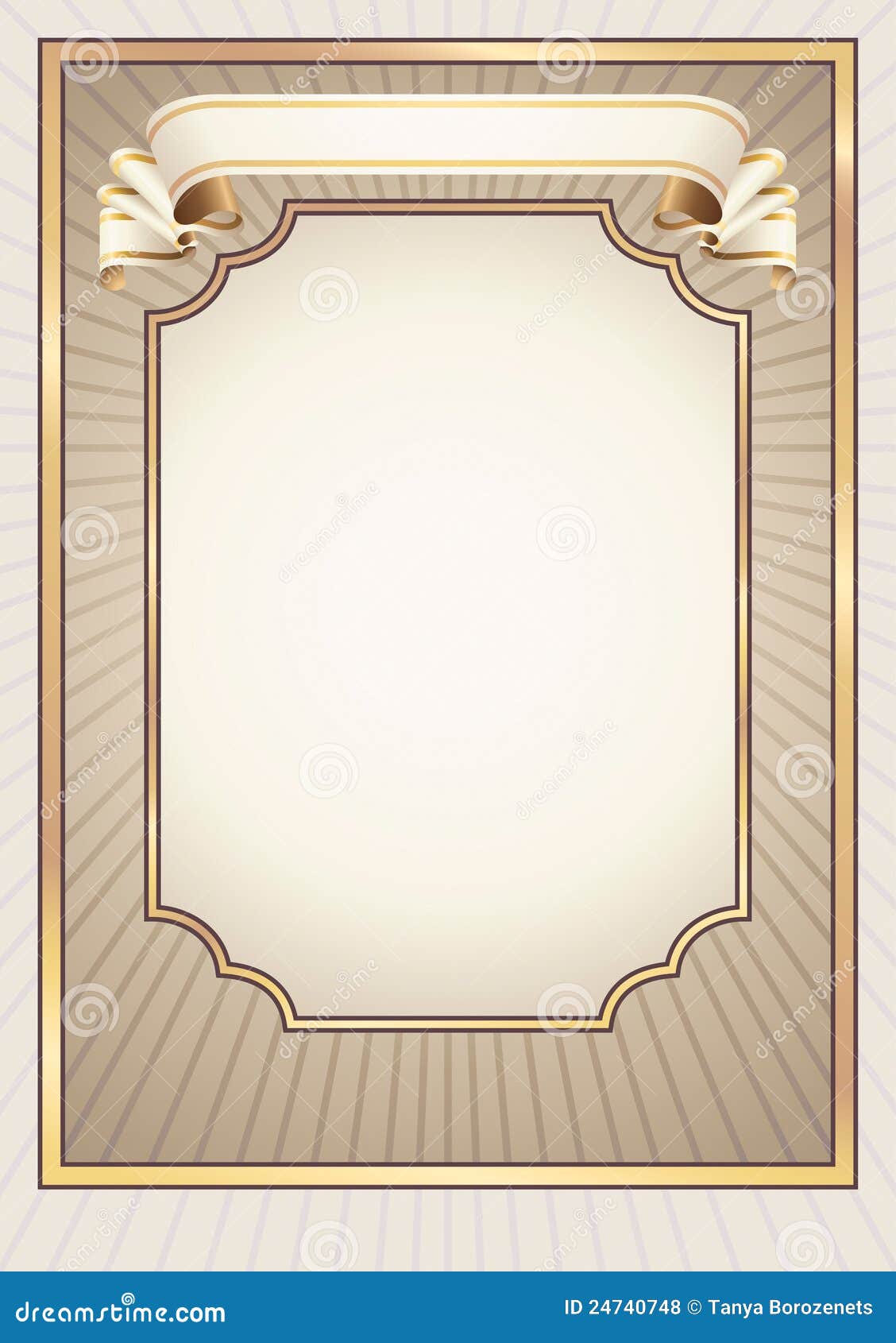 Ribbon Banner in Classic Style Stock Vector - Illustration of classical ...