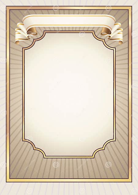 Ribbon Banner in Classic Style Stock Vector - Illustration of classical ...