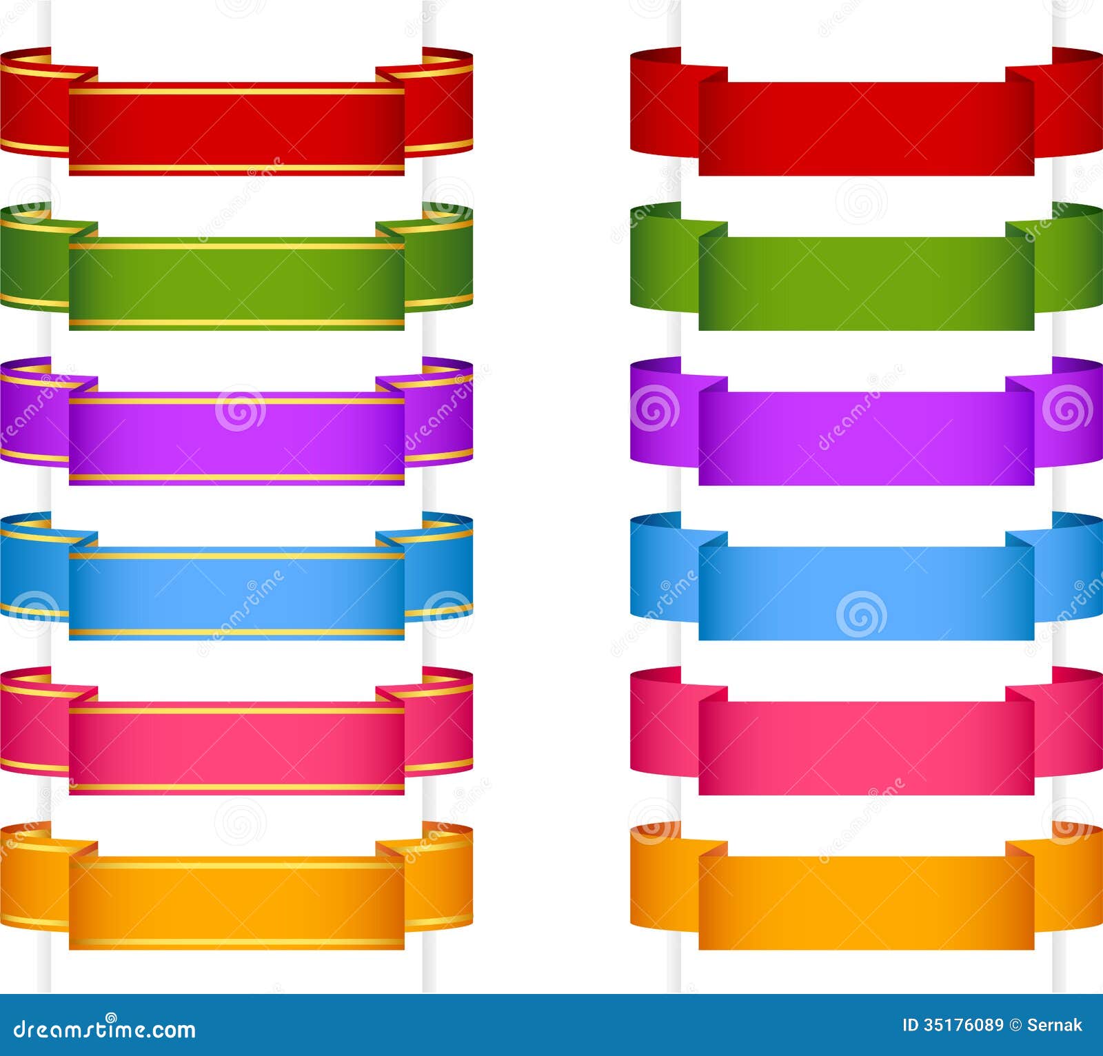 Ribbon banner collection 2 stock vector. Illustration of band - 35176089
